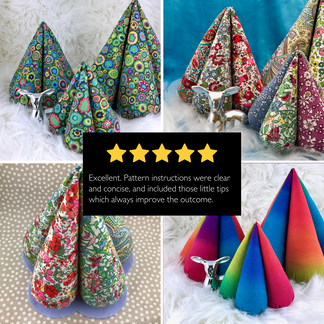 DIY Fabric Puffy Tabletop Christmas Trees Tutorial - PDF Sewing Patter ...