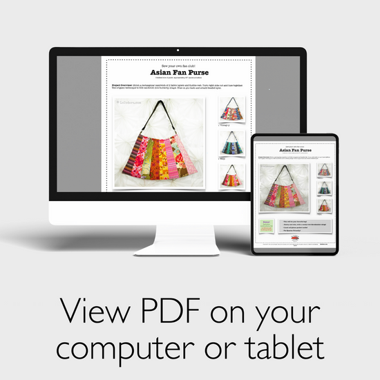 DIY Asian Fan Purse Tutorial - PDF Sewing Pattern – La Todera