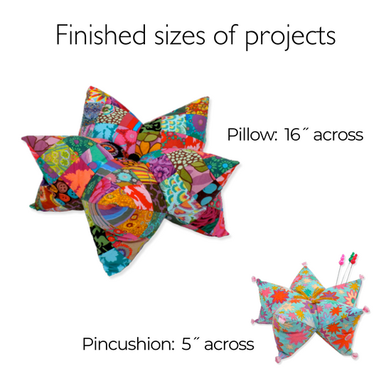 DIY Patchwork Star Pillow and Pincushion Tutorial - PDF Sewing Pattern ...