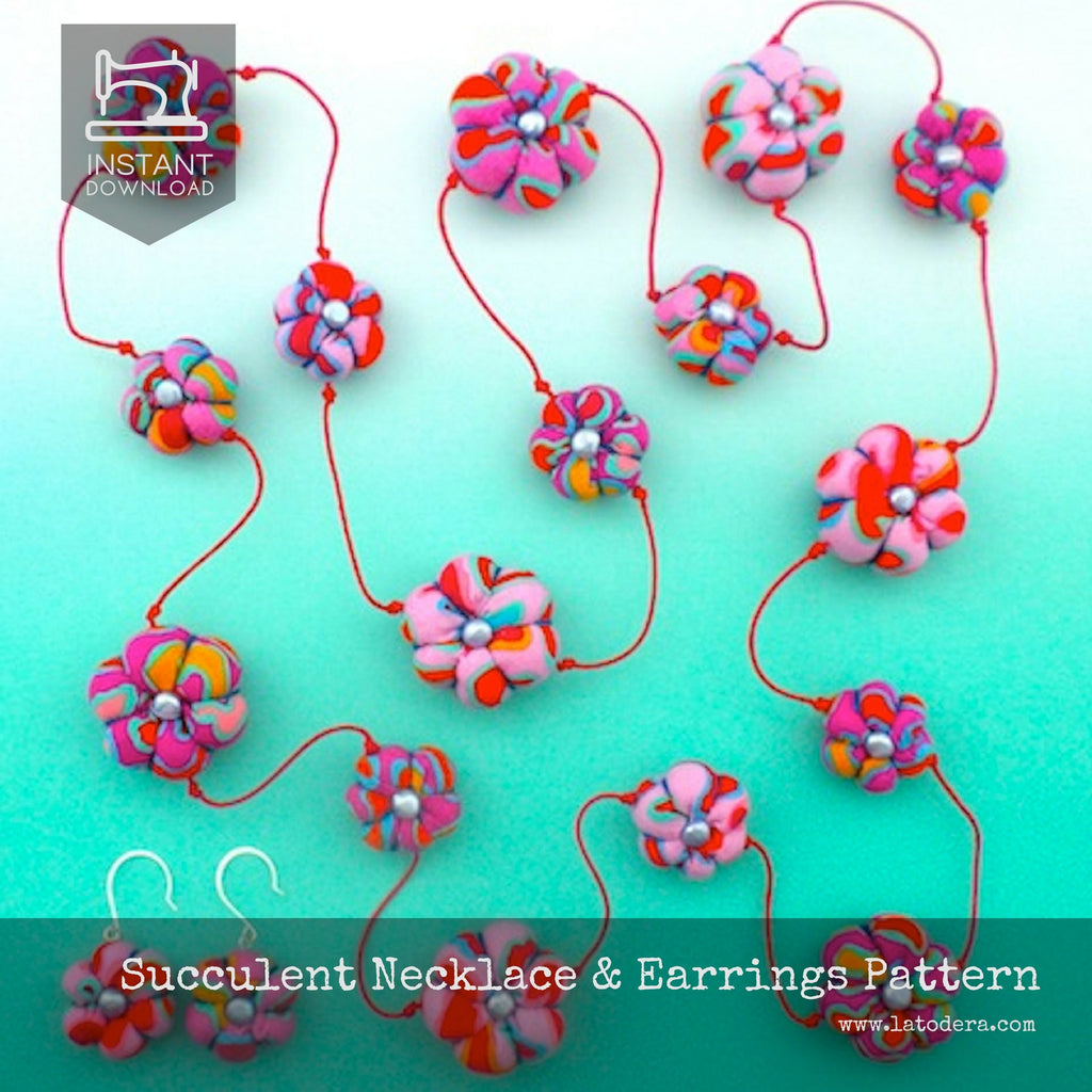 DIY Fabric Jewelry with Puffy Beads Tutorial - PDF Sewing Pattern – La Todera