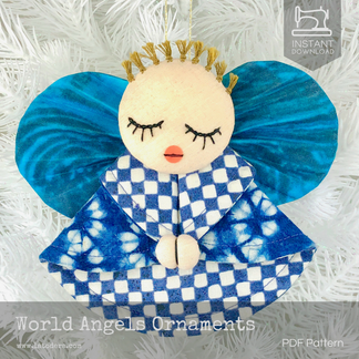 DIY Fabric Angel Christmas Ornaments Tutorial - PDF Sewing Pattern – La ...