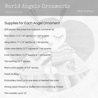 DIY Fabric Angel Christmas Ornaments Tutorial - PDF Sewing Pattern – La ...